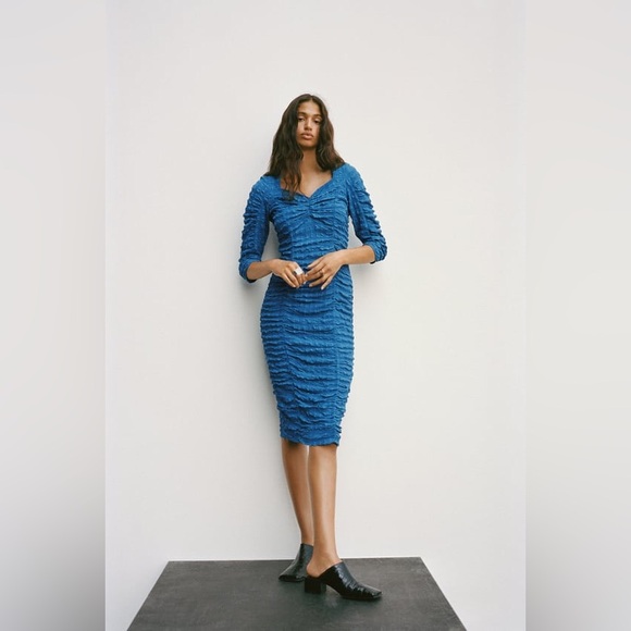 Zara | Dresses | Zara Textured Dress | Poshmark